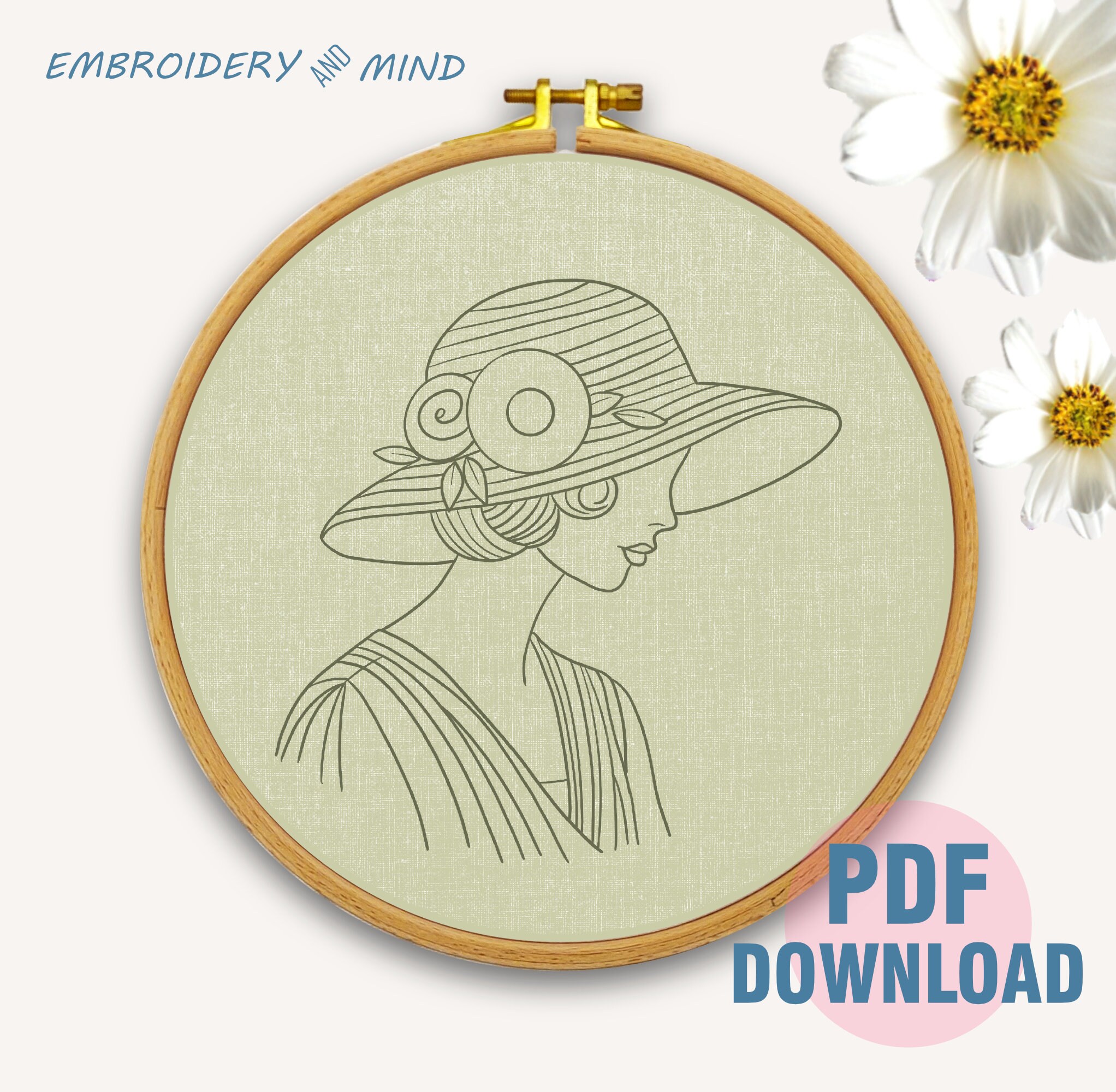 Pretty Woman Hand Embroidery Designs PDF Patterns Digital Download ...