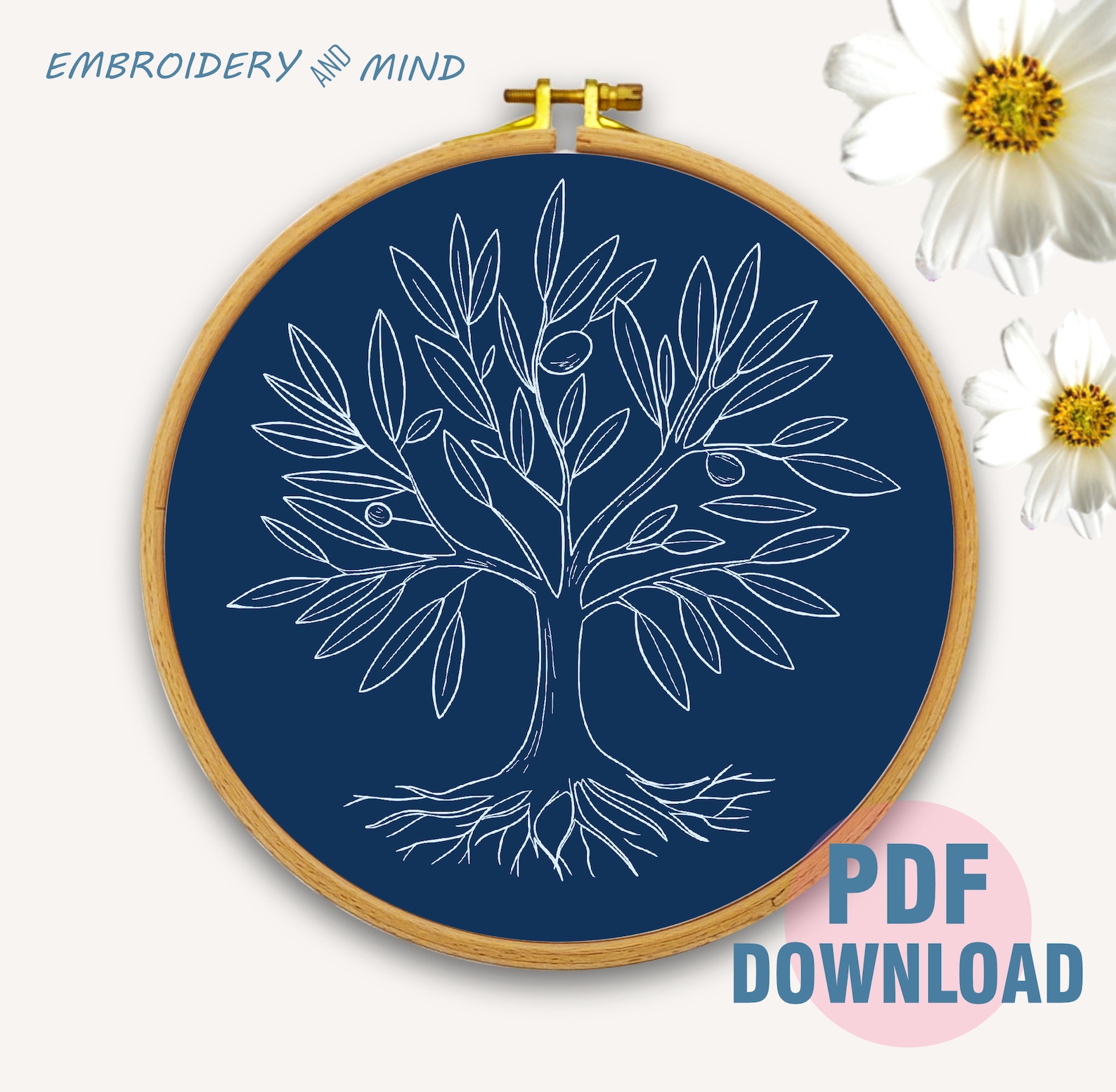 Olive Tree Hand Embroidery Designs Pattern, Easy Download and Print ...