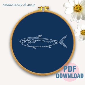 Ocean Fish Hand Embroidery Pattern - Digital Download for DIY Project ...