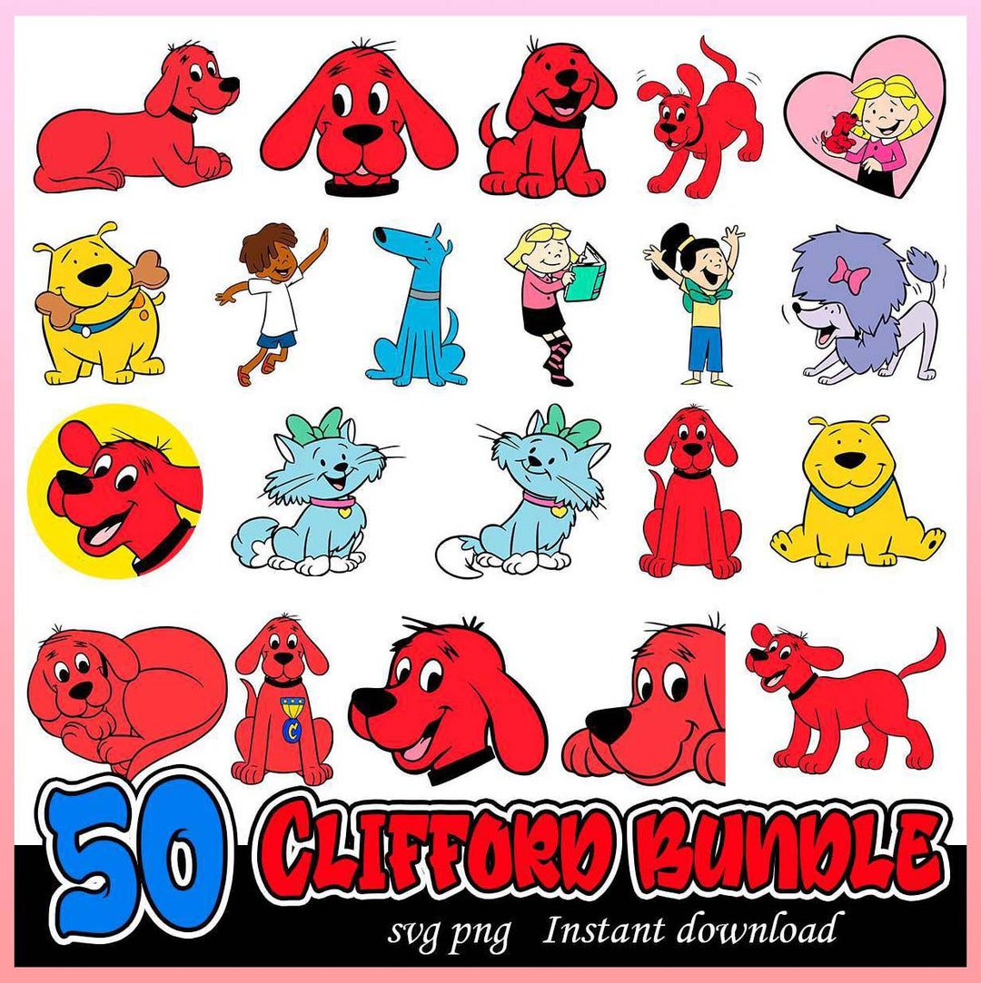 Clifford the Big Red Dog SVG Clifford PNG Clifford Vector Cutfiles ...