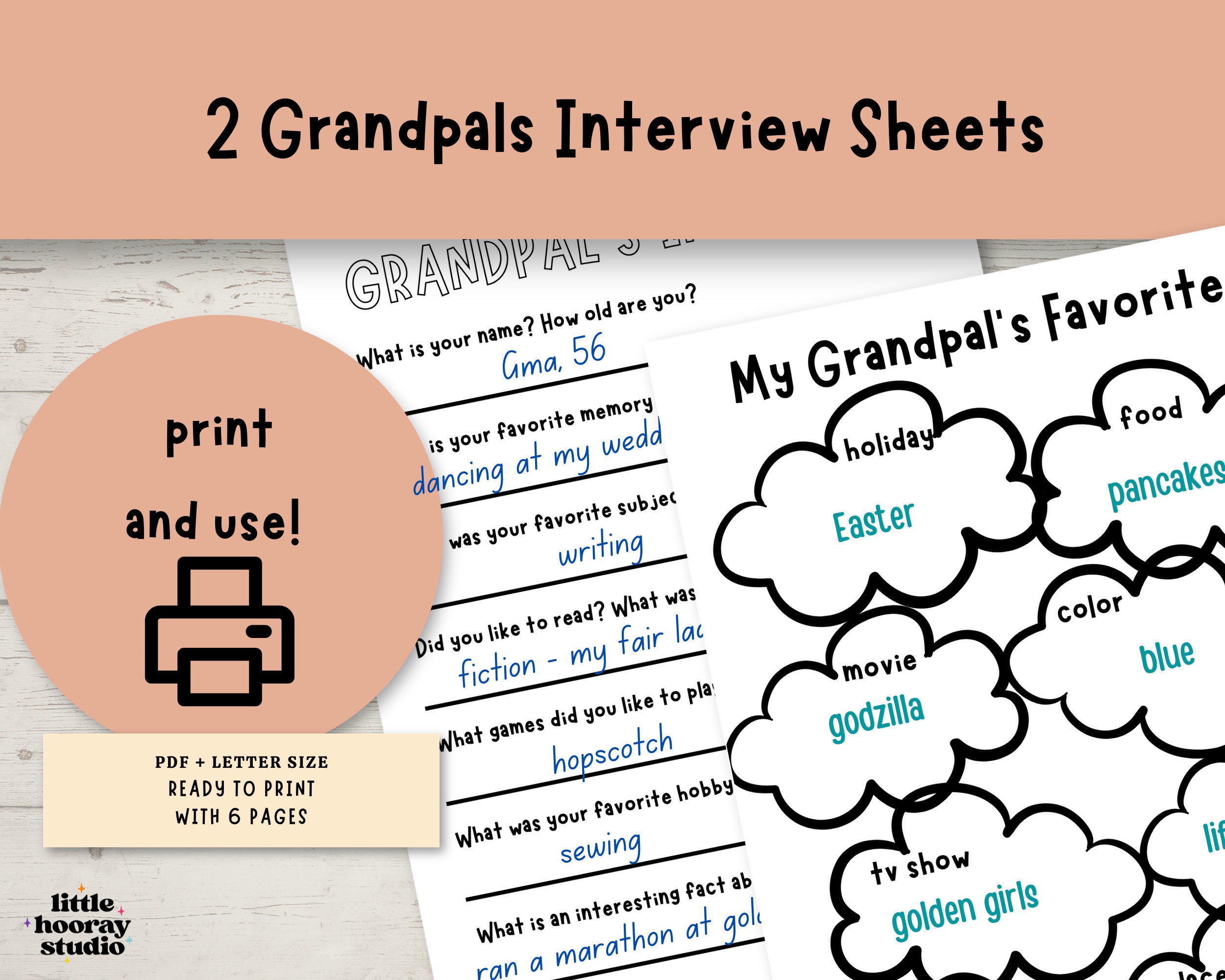 Grandpals Day Craft, Grandparents Day Gift, Grandparents Printable ...