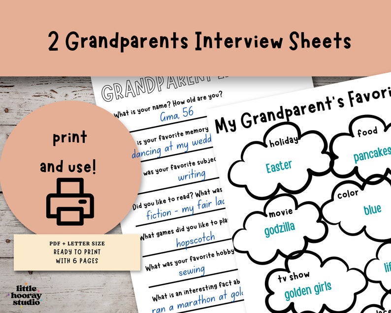 Grandparents Day Craft, Grandparents Day Gift, Grandparents Printable ...
