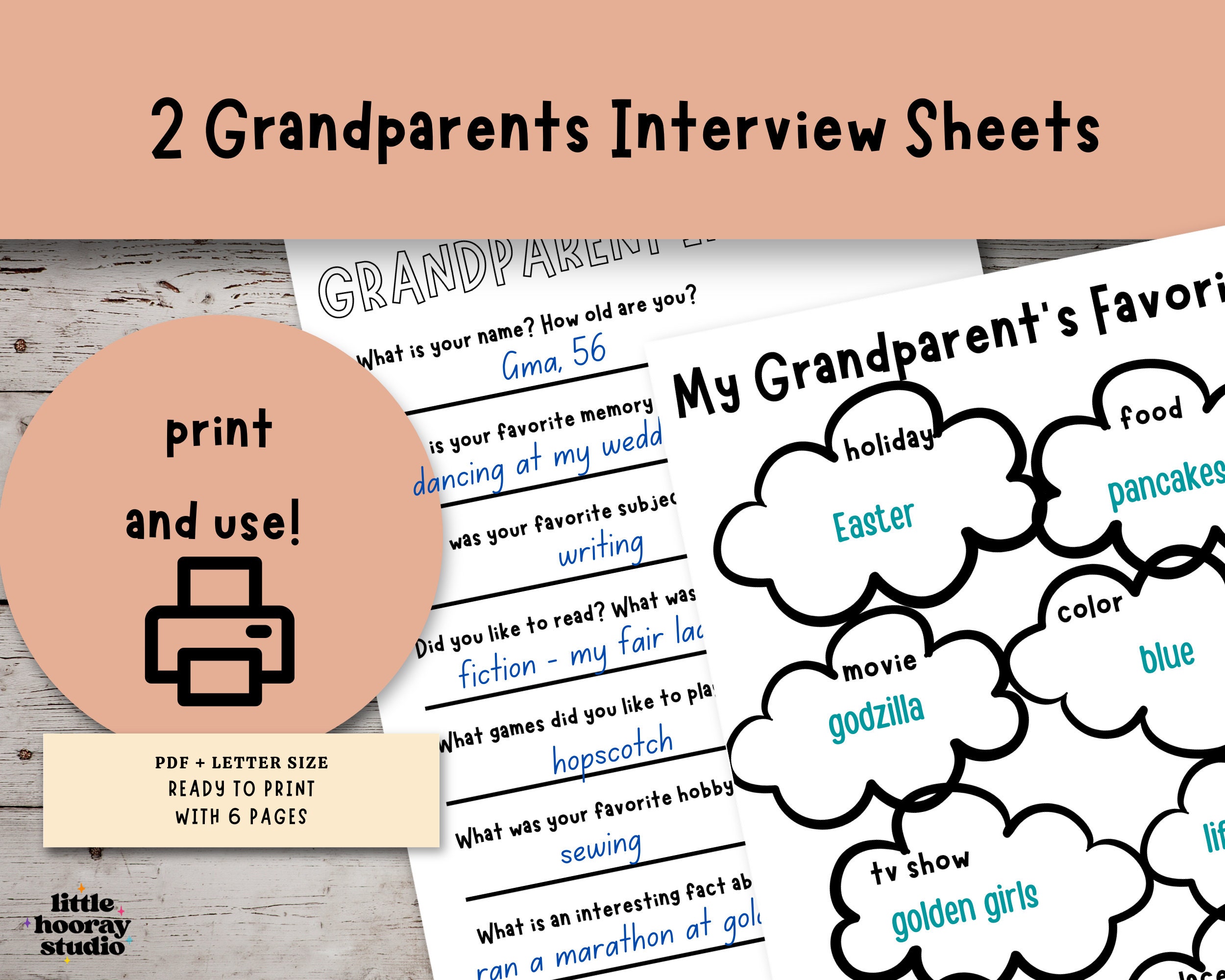 Grandparents Day Craft, Grandparents Day Gift, Grandparents Printable ...