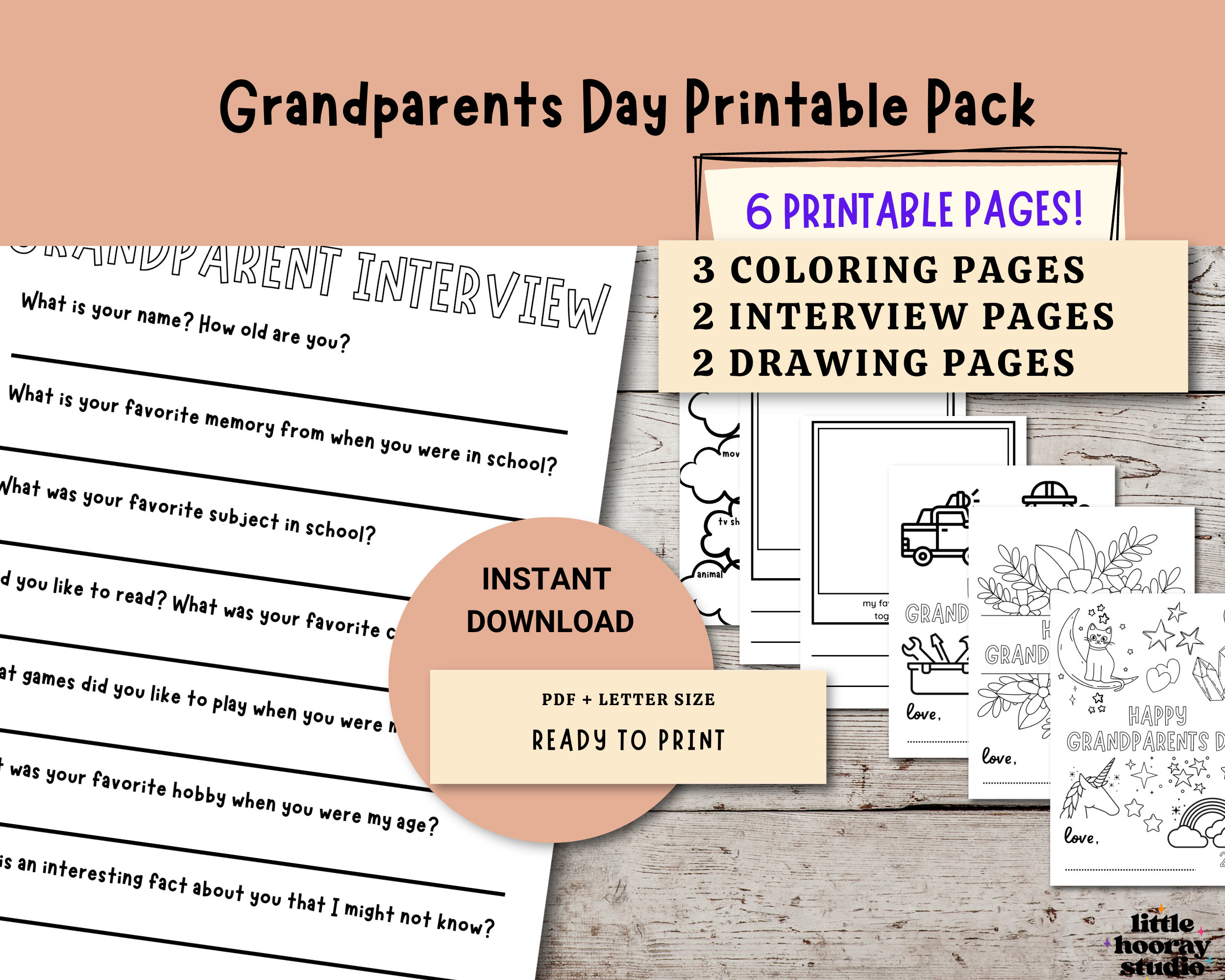 Grandparents Day Craft, Grandparents Day Gift, Grandparents Printable ...