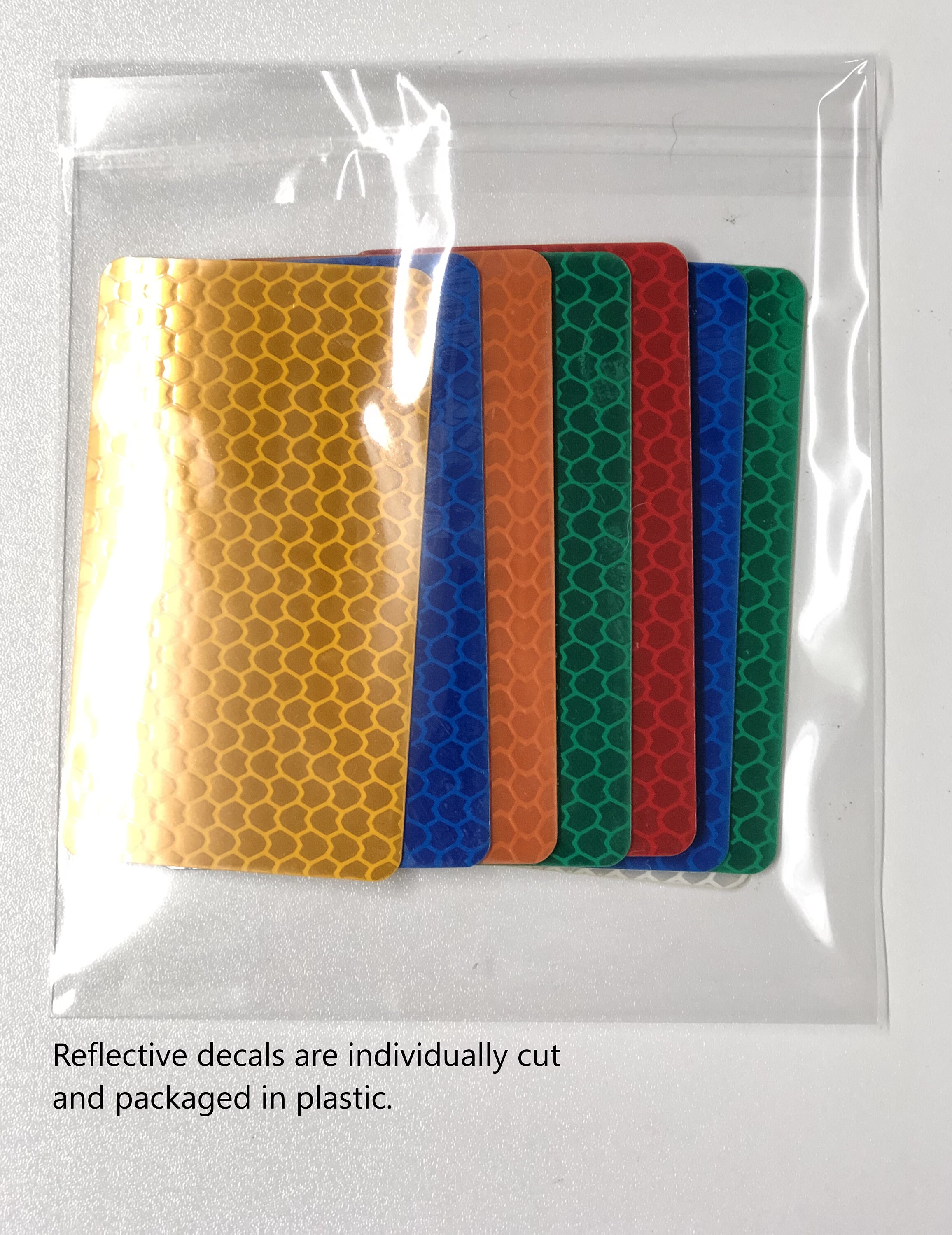 2 Inch by 3.5 Inch Rounded Rectangle Prismatic Retro Reflective Decal ...