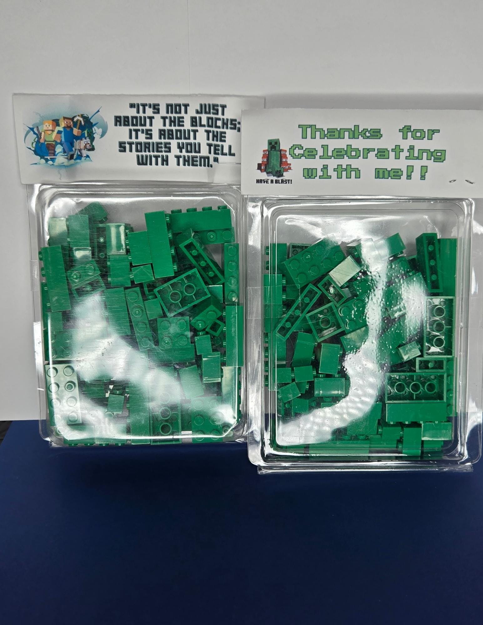 Minecrafter Party Favor Building Block Set – Personalized Topper Option ...