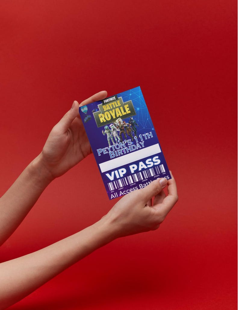 Fort Gaming VIP Pass: Boy's Birthday Party (digital Download) - Etsy