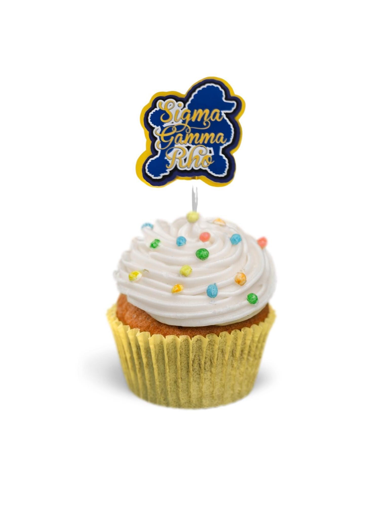 Sigma Gamma Rho Cupcake Toppers – Custom Sgrho Decor With Butterfly ...