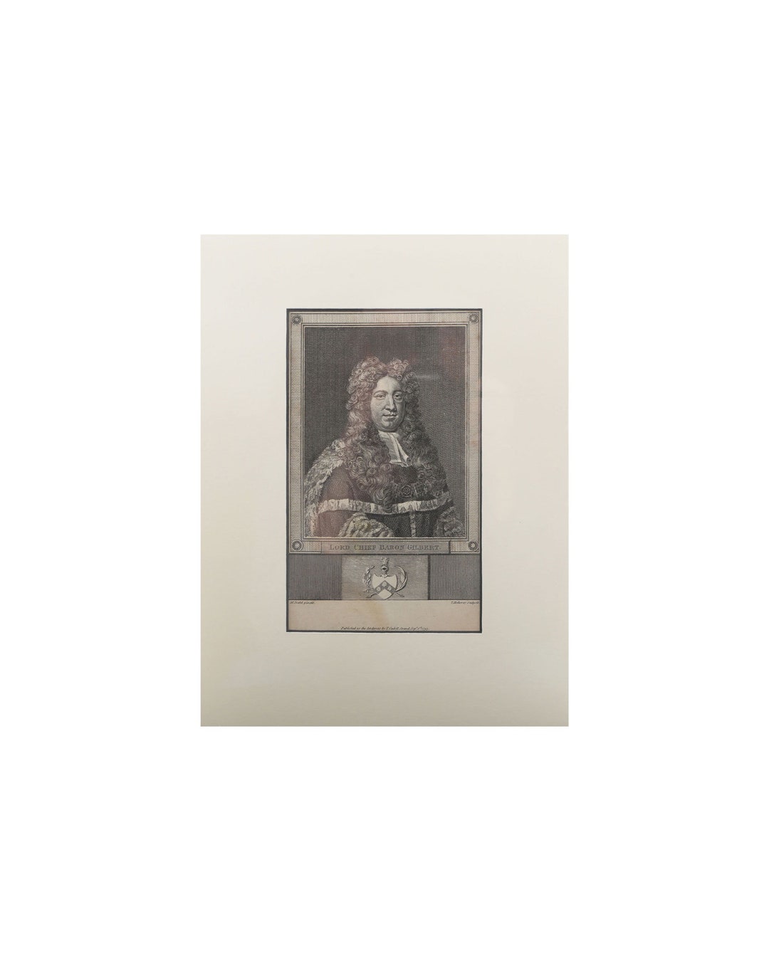 Original English Lithograph, Lord Chief Baron Gilbert - Etsy