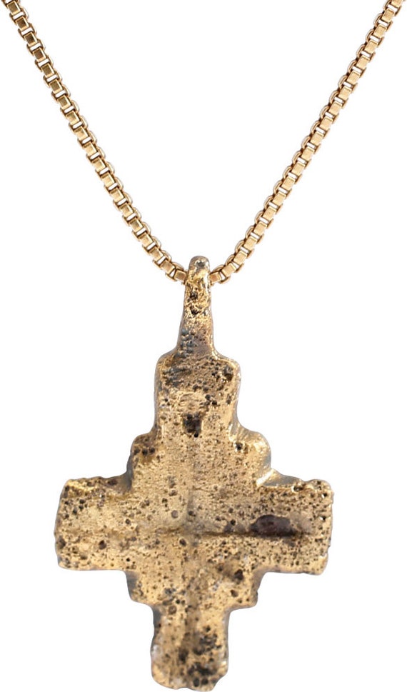 Medieval European Pilgrim’s Reliquary Cross Necklace,… - Gem