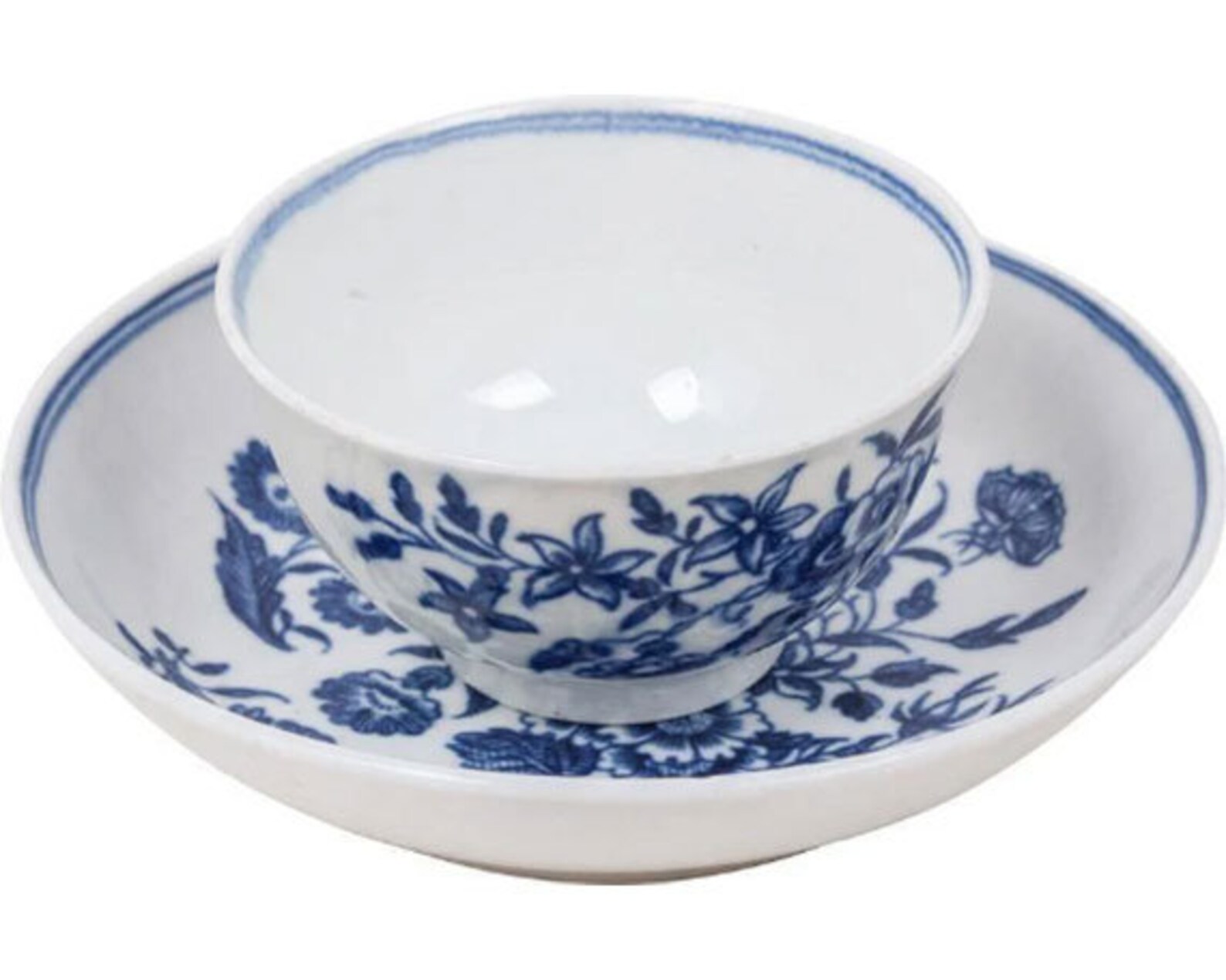 Antique English Export Porcelain Tea Bowl and Under Bowl - Etsy