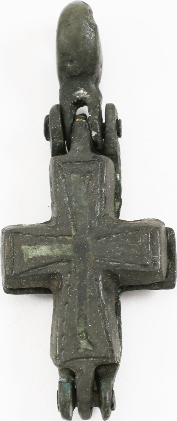 Medieval European Pilgrim's Reliquary Cross Necklace - Gem