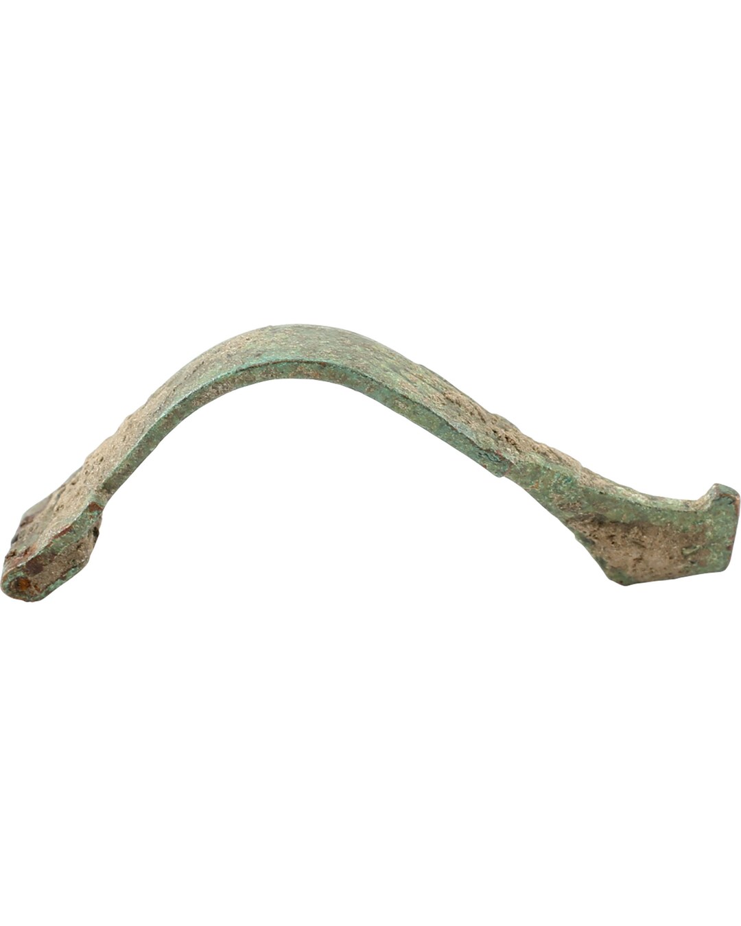 Bow Fibula, Bronze, 2 1/8 Length, of High Arched Form With a Nub Finial ...