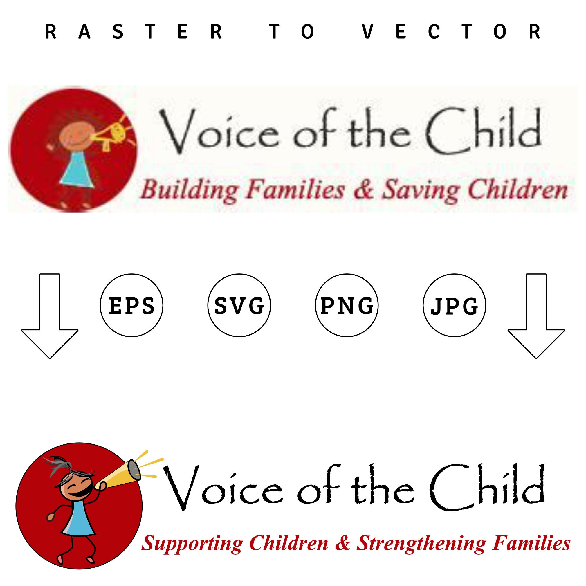 RASTER to VECTOR LOGO Redraw Convertion From , High Resolution Files ...
