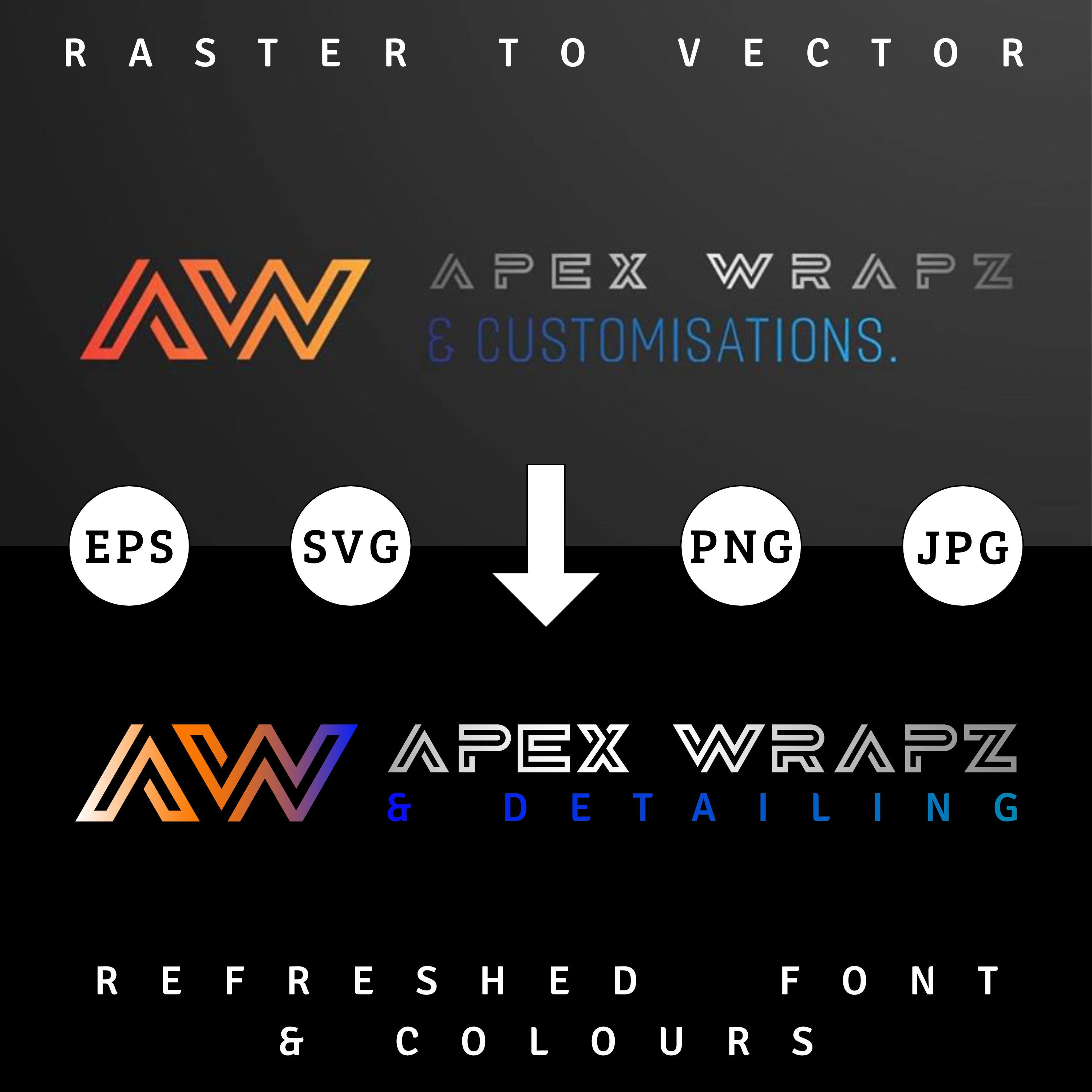 RASTER to VECTOR LOGO Redraw Convertion From , High Resolution Files ...