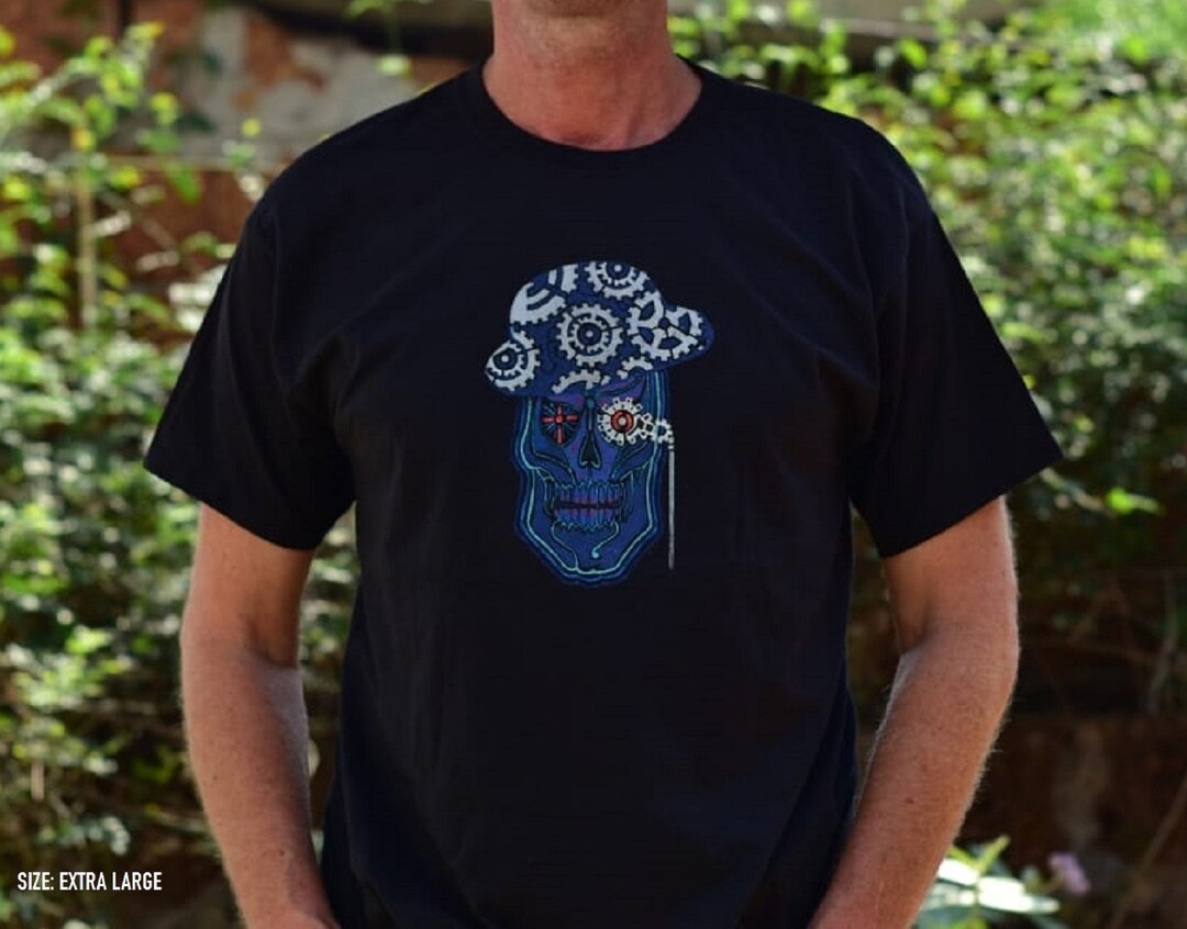 Hand Painted T-shirts"captain Johnson and the Clockwork Hatter" - Etsy