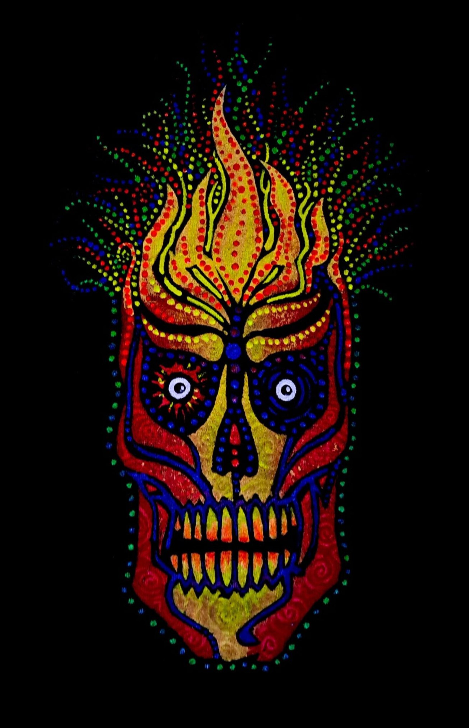 Captain Johnson and the Bad Hair Day (u.v/blacklight Hand Painted Not ...