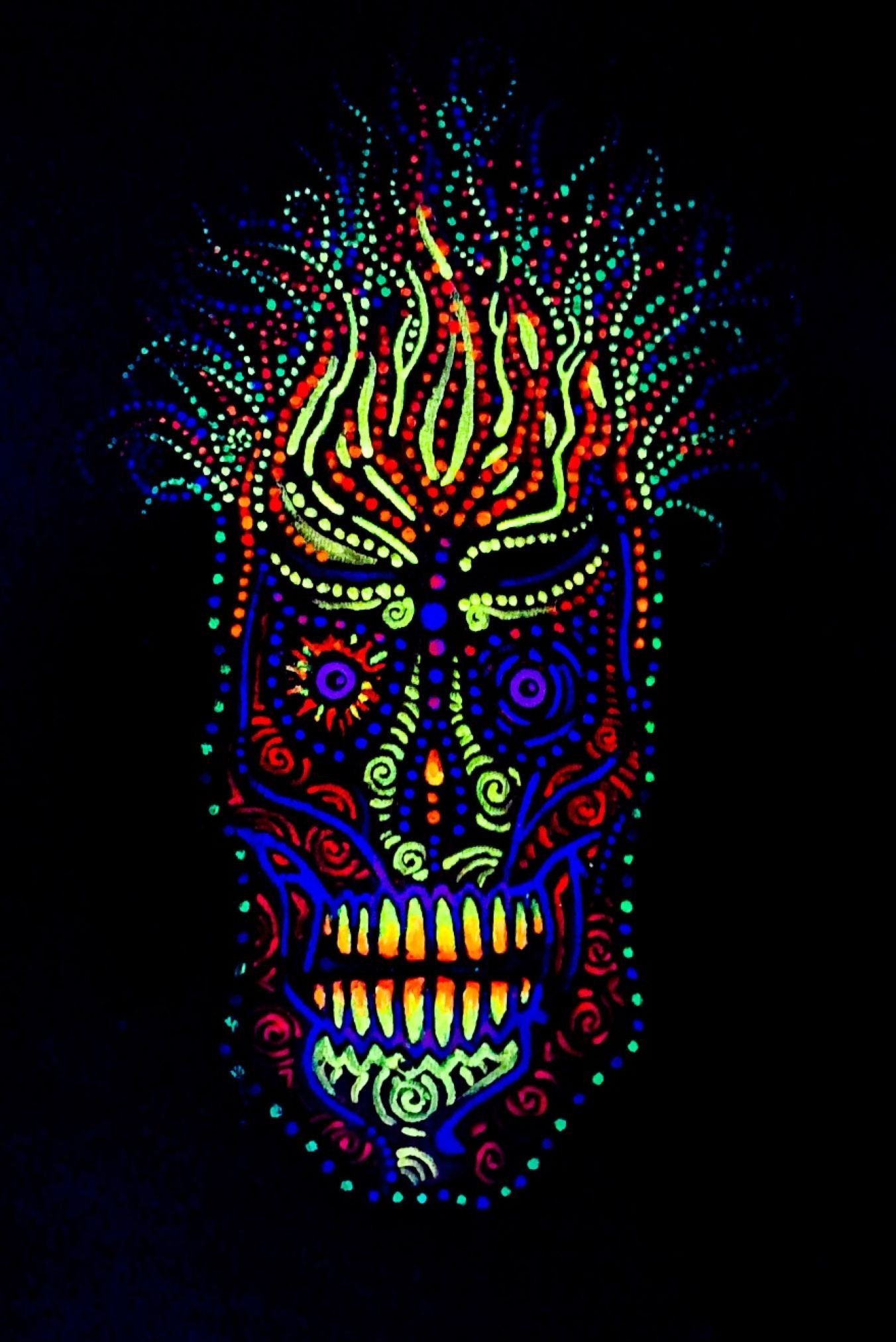 Captain Johnson and the Bad Hair Day (u.v/blacklight Hand Painted Not ...