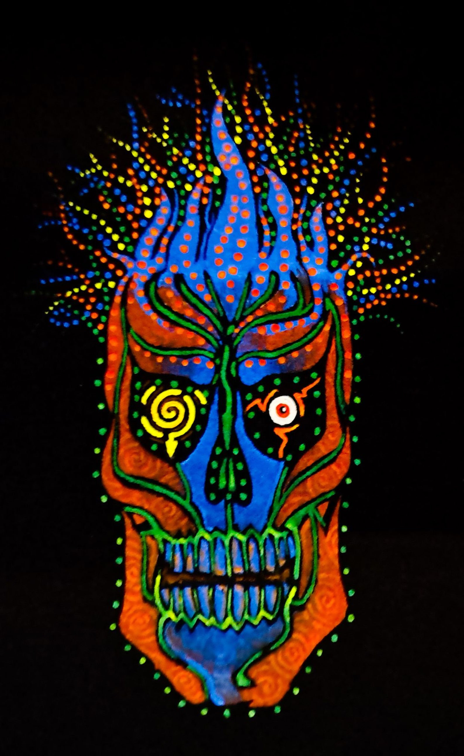 Captain Johnson and the Bad Hair Day (u.v/blacklight Hand Painted Not ...