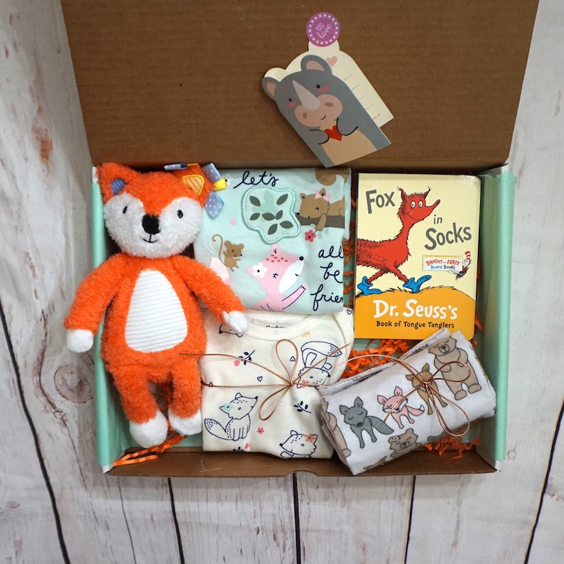 Baby Girl Fox Gift Set: Plush Toy, Onesies & Dr. Seuss Book - Etsy