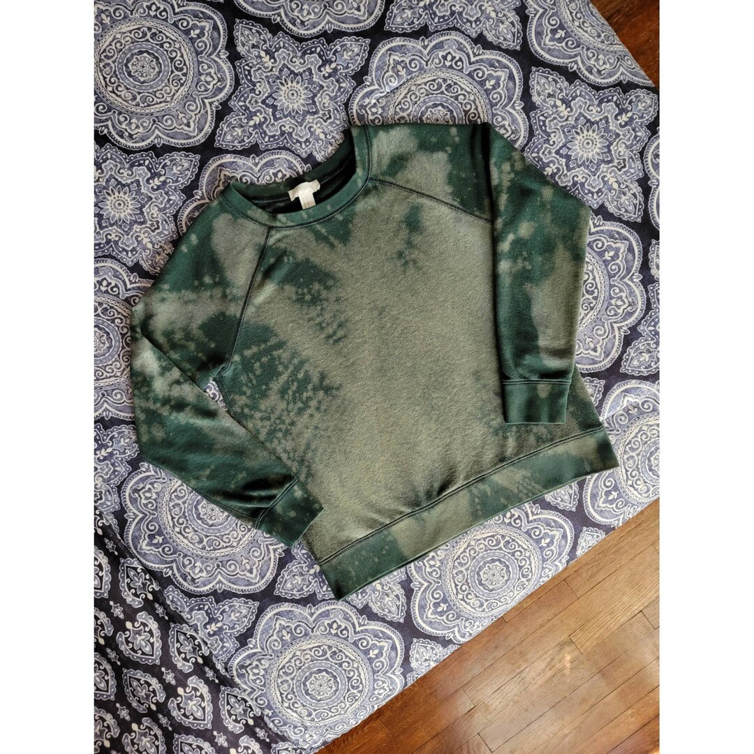 EMERALD STRESS Emerald Green Forever 21 Brand Sweatshirt, Reverse Tie ...