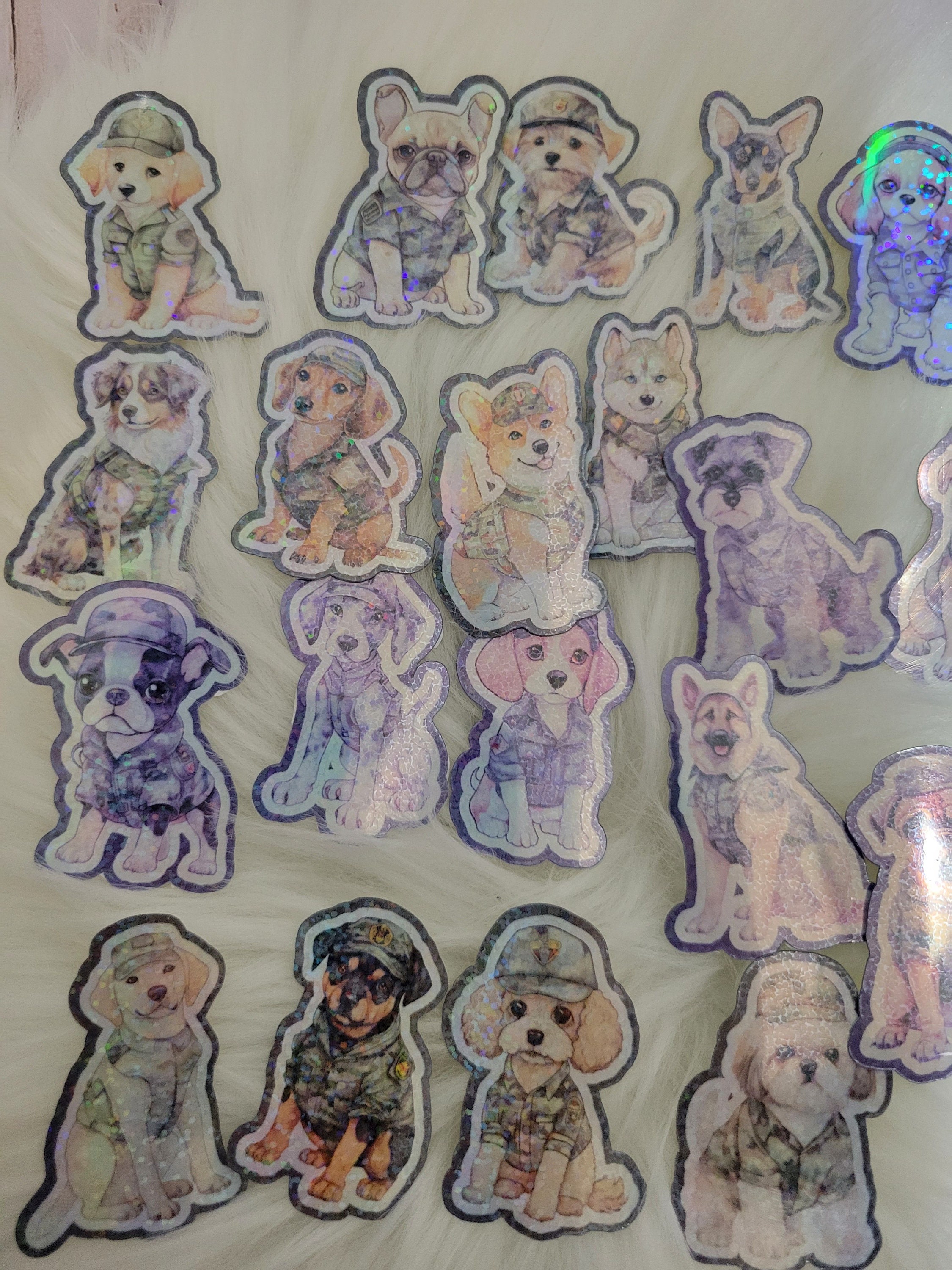 Army Pup Sticker Set - Etsy