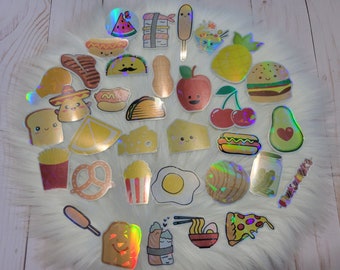 Pastel Food Sticker Set - Etsy