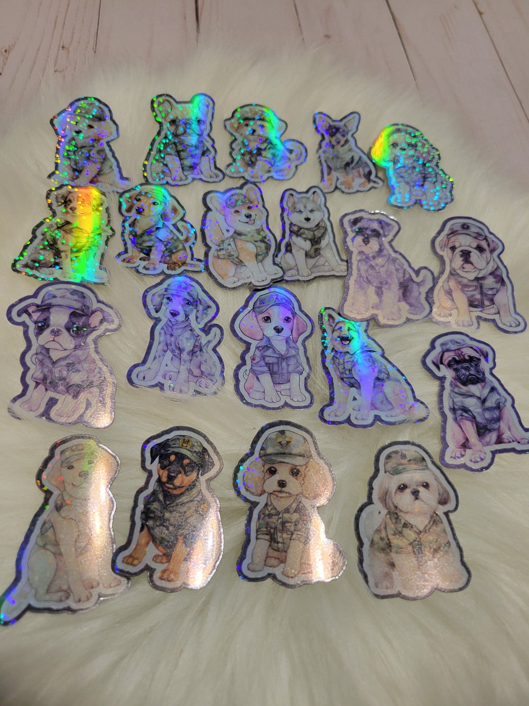 Army Pup Sticker Set - Etsy