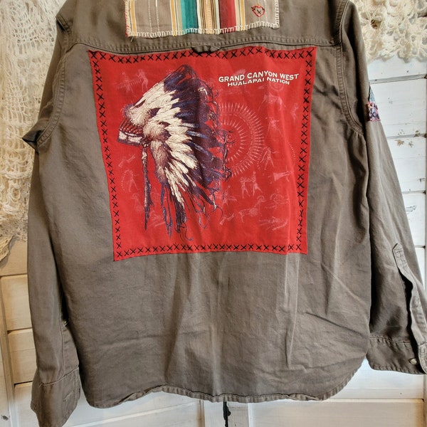 Native American Button up Shirt - Etsy