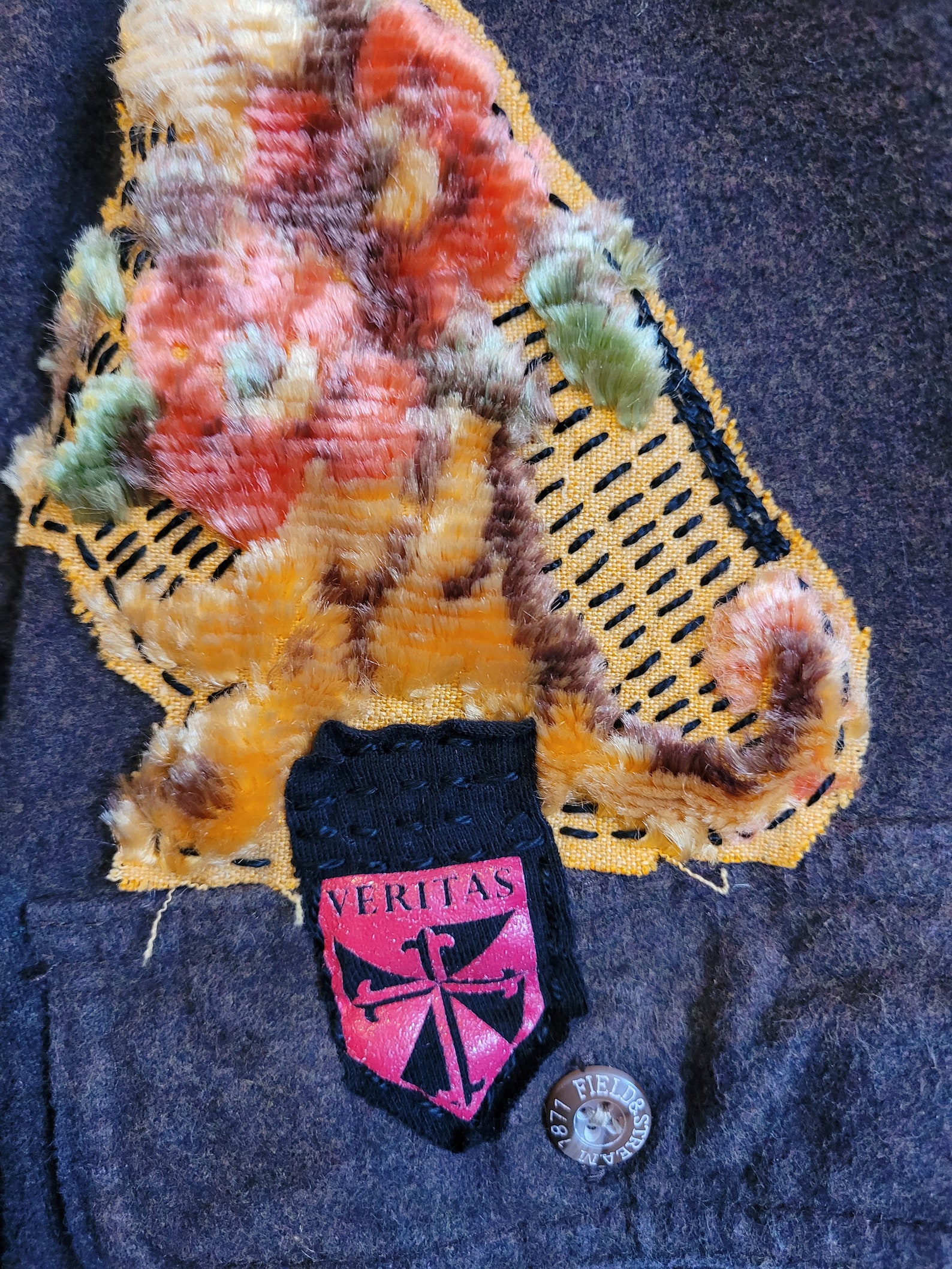 Dark Brown Chamois Sacred Hearts Button-up Upcycle Men's - Etsy
