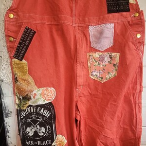 Dickies Brand Red Bib Overall Country Music Upcycle 46x32 - Etsy