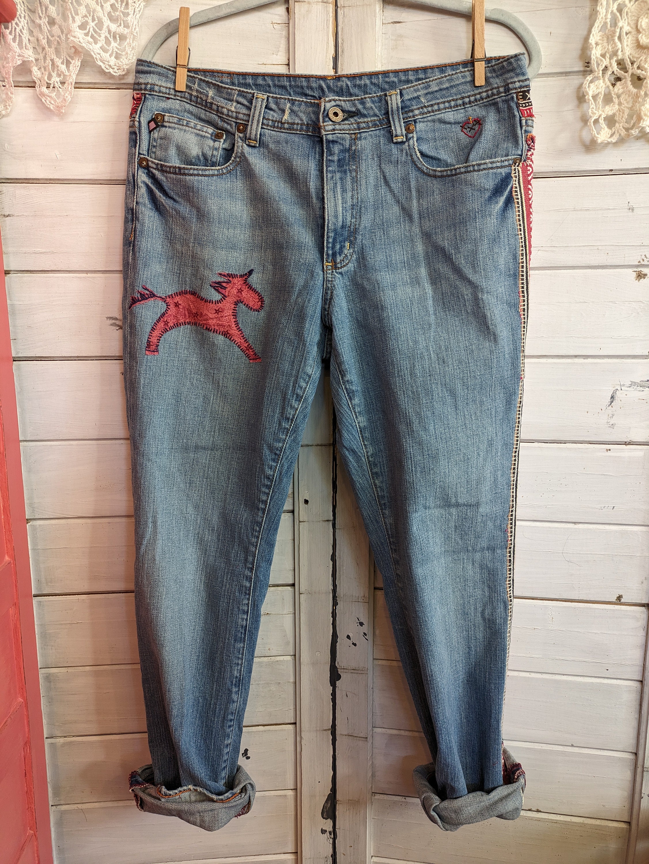 Ralph Lauren Women's Denim Southwest Upcycle Jeans, Size 12 - Etsy