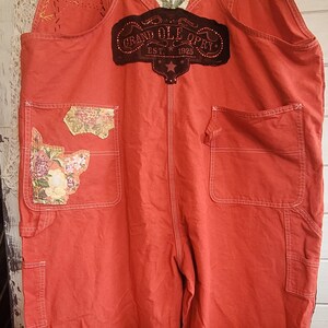 Dickies Brand Red Bib Overall Country Music Upcycle 46x32 - Etsy