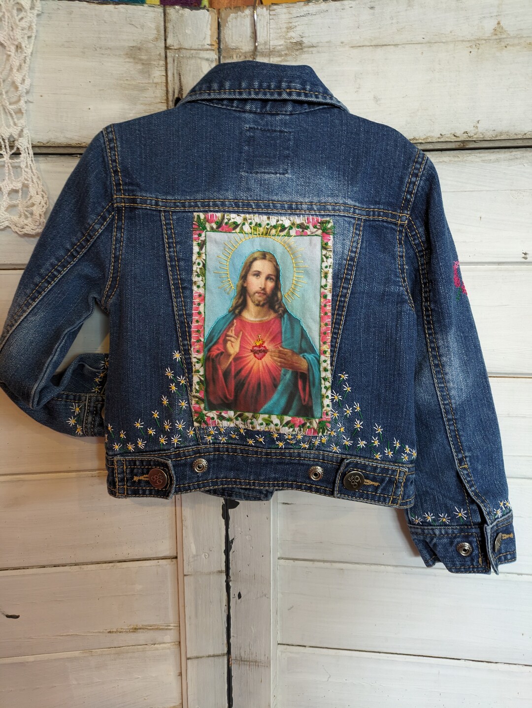 Jesus Our Savior Denim Jacket, Kids Size 4 - Etsy