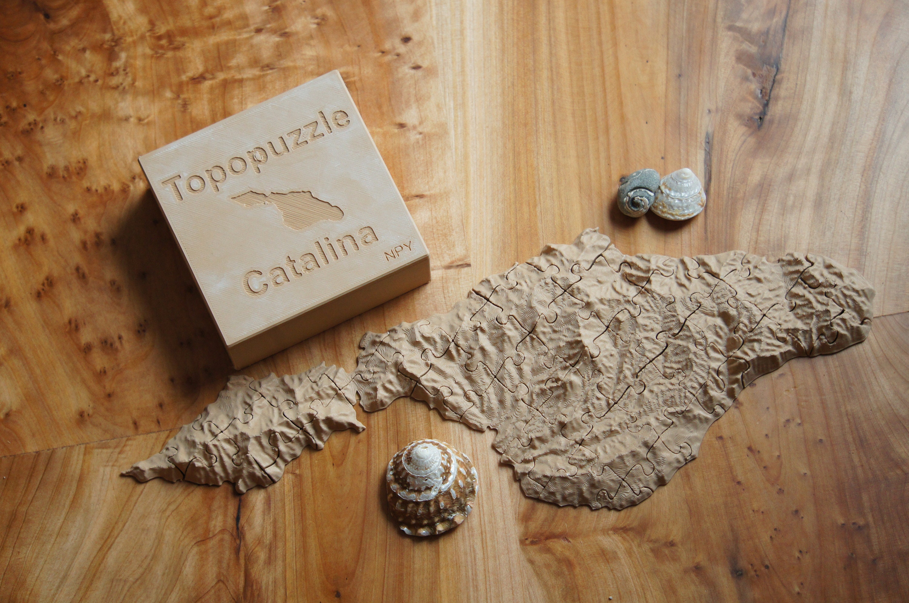 Topographical Puzzle of Catalina Island - Etsy