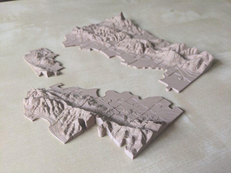 Custom Topographical Map Puzzle - Etsy