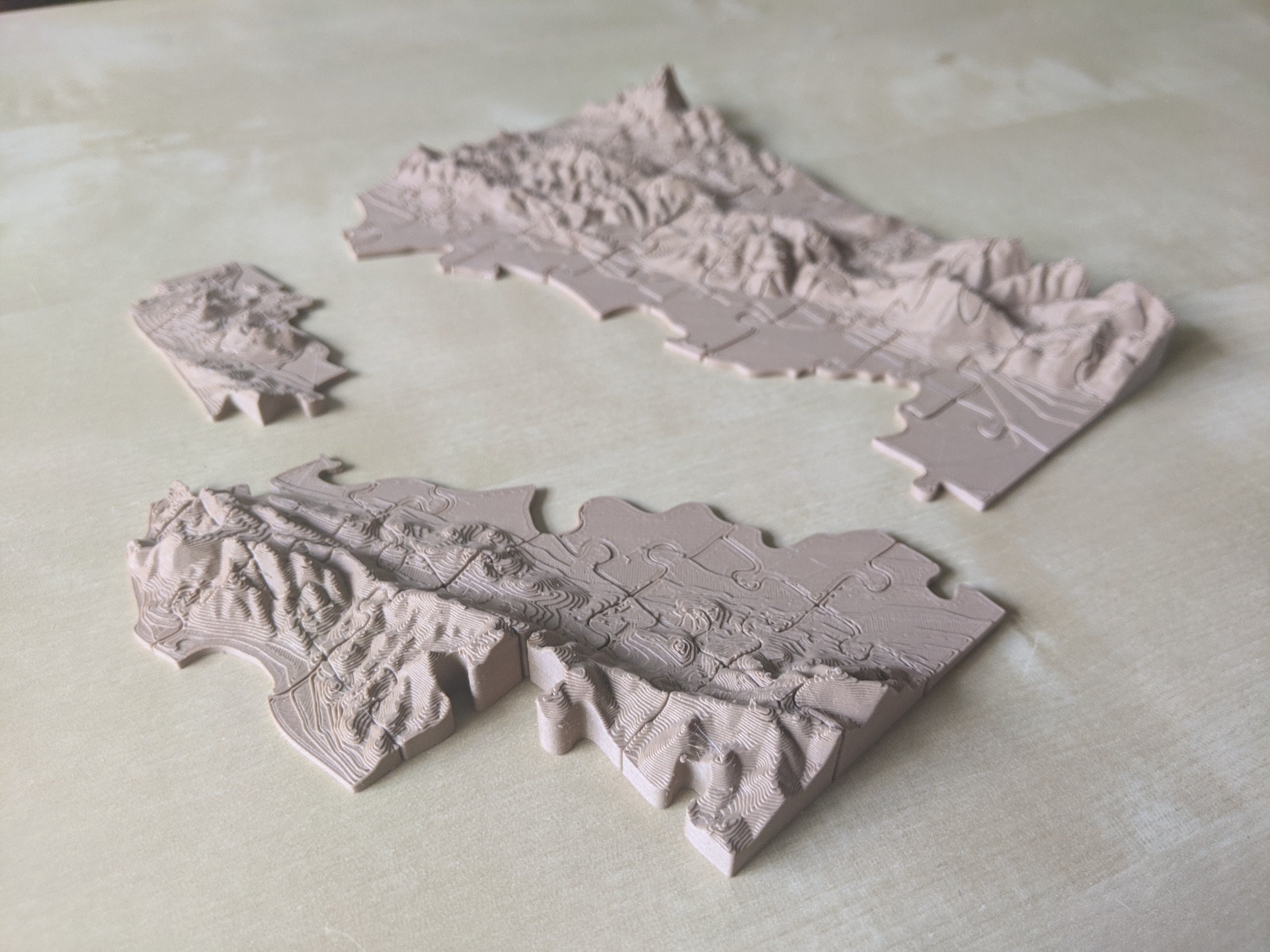 Custom Topographical Map Puzzle - Etsy