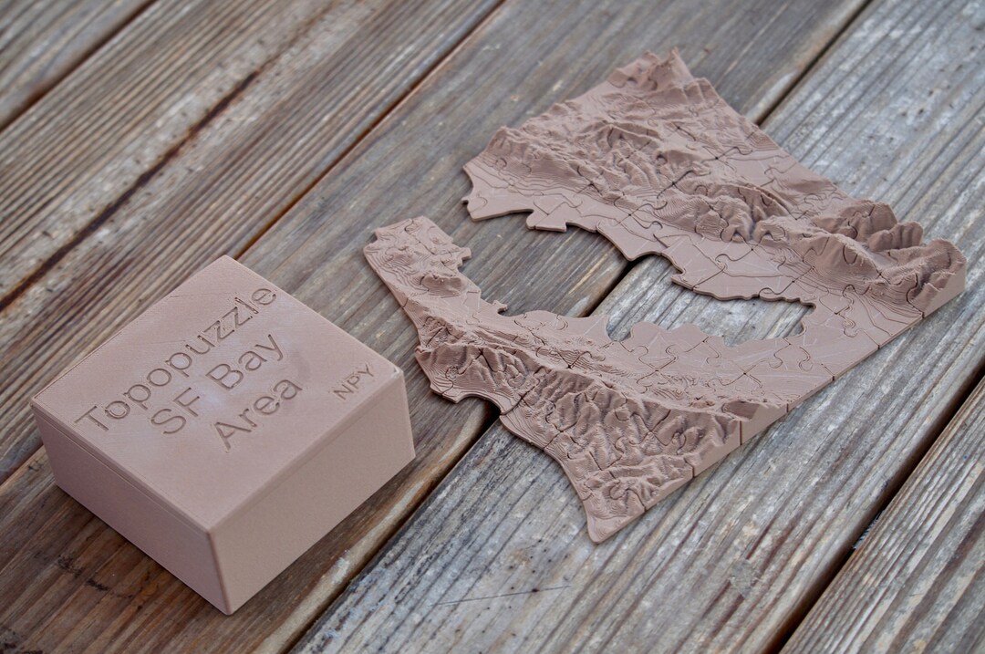 Topographical Puzzle of the SF Bay Area - Etsy