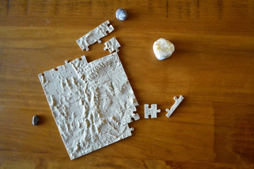 Topographical Puzzle of Utah - Etsy
