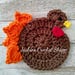 Crochet Turkey Coaster Pattern: Thanksgiving Holiday Decor (PDF Pattern ...