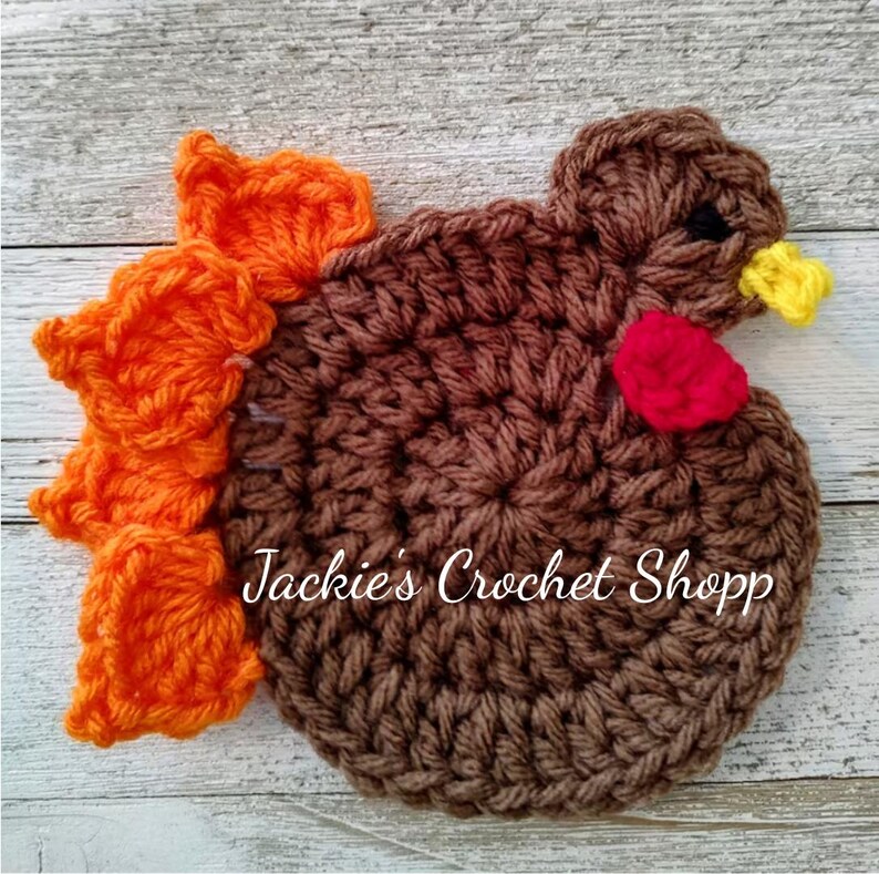 Crochet Turkey Coaster Pattern: Thanksgiving Holiday Decor (PDF Pattern ...