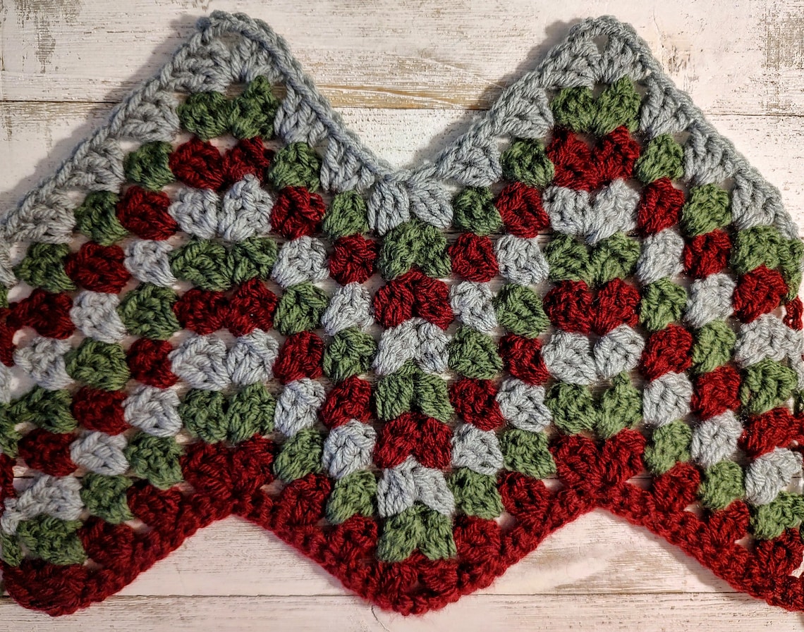 Granny Square Chevron Crochet Pattern Pdf Pattern Etsy