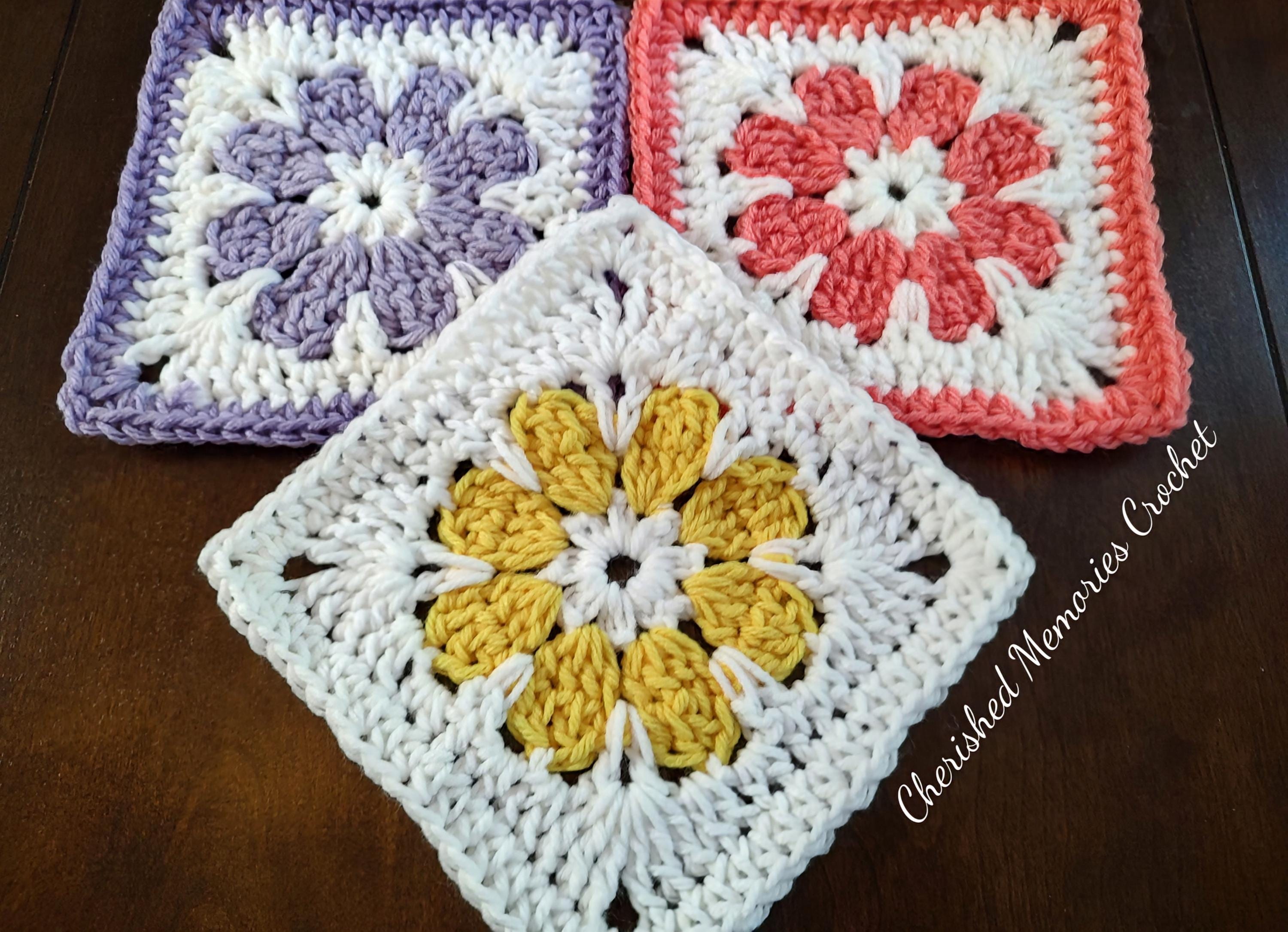 PDF Crochet Pattern, Granny Square Pattern, Flower Granny Square, Mom ...