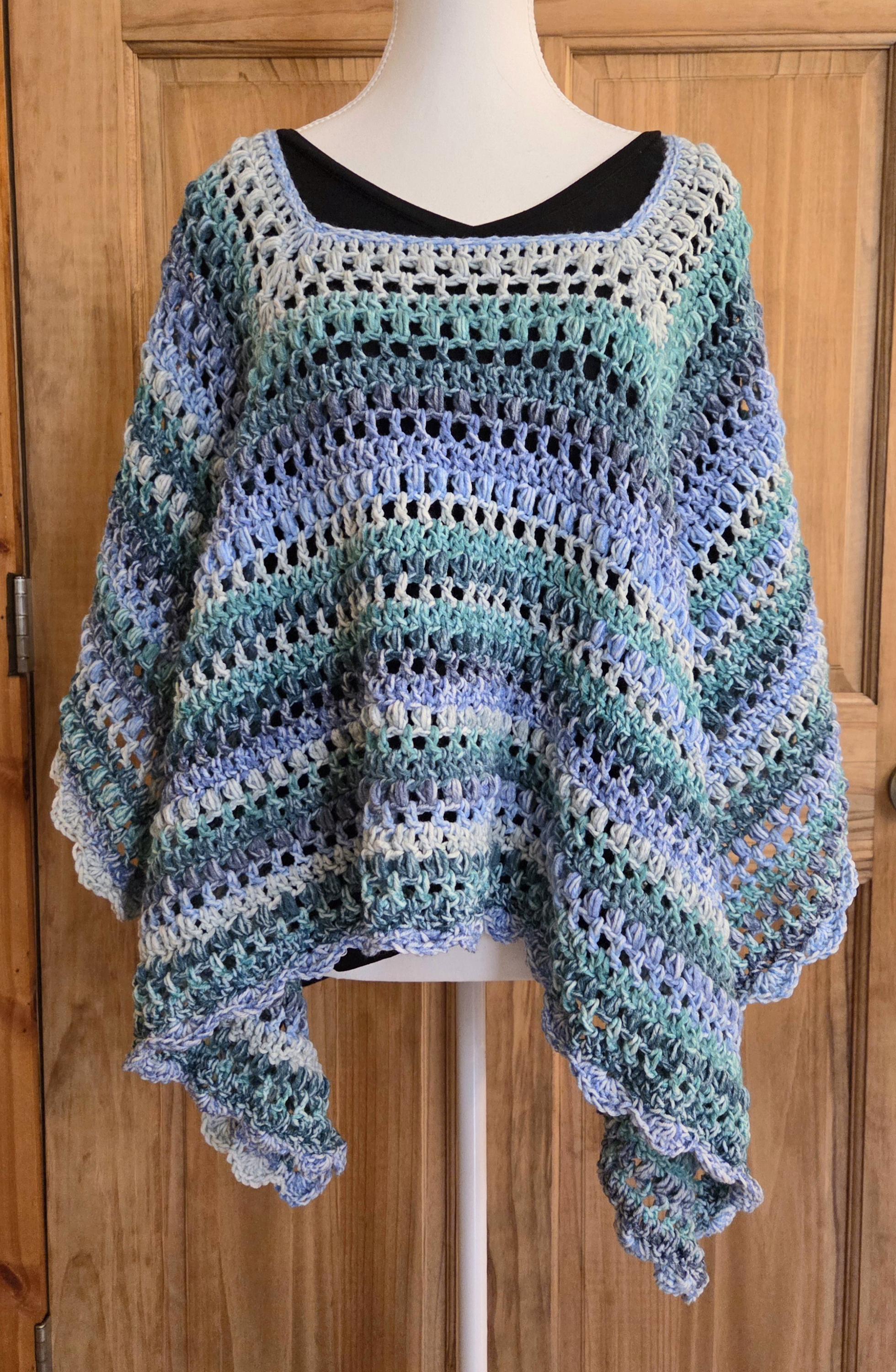 PDF Crocheted 4 Point Poncho, Crochet Pattern - Etsy