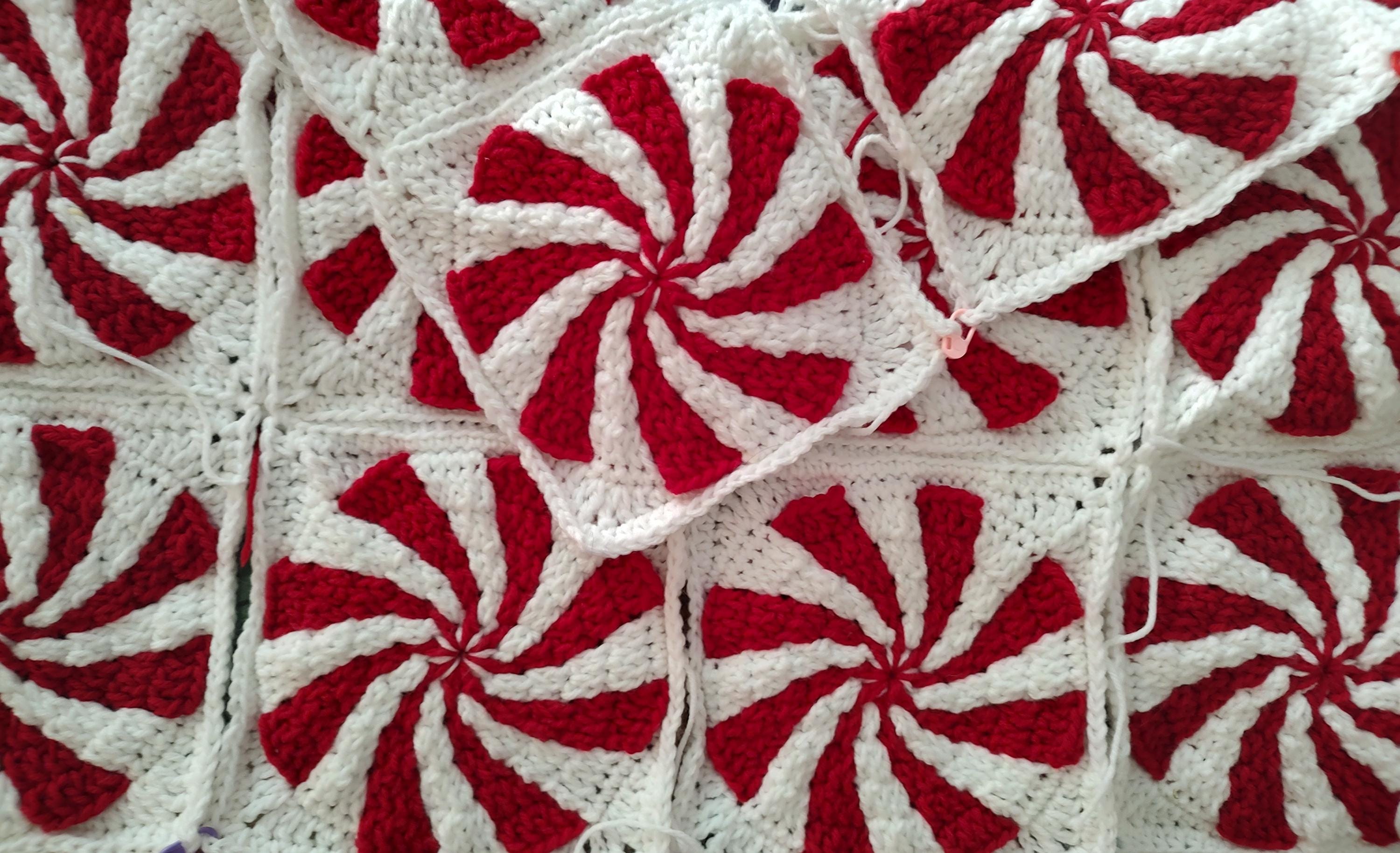 3D Peppermint Candy Granny Square Crochet Pattern (PDF Pattern) - Etsy