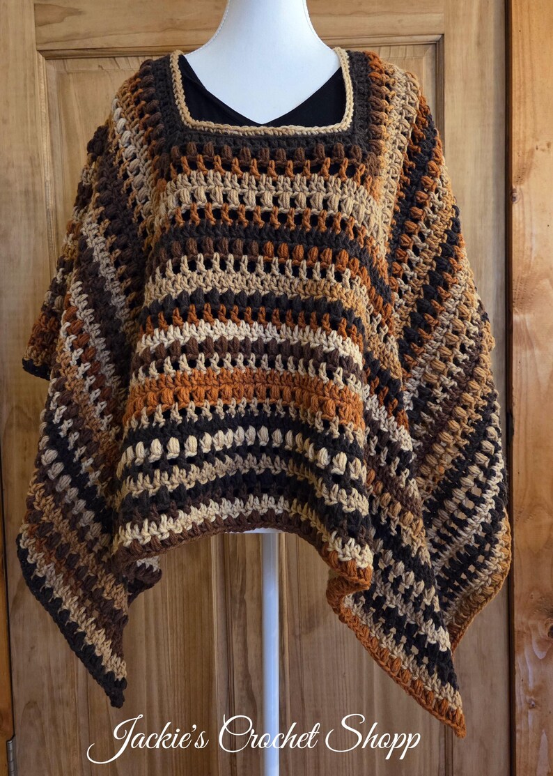 PDF Crocheted 4 Point Poncho, Crochet Pattern - Etsy