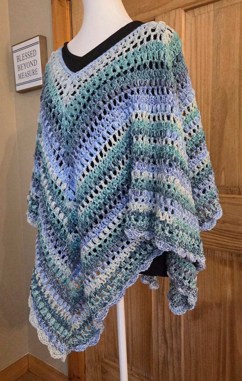 PDF Crocheted 4 Point Poncho, Crochet Pattern - Etsy