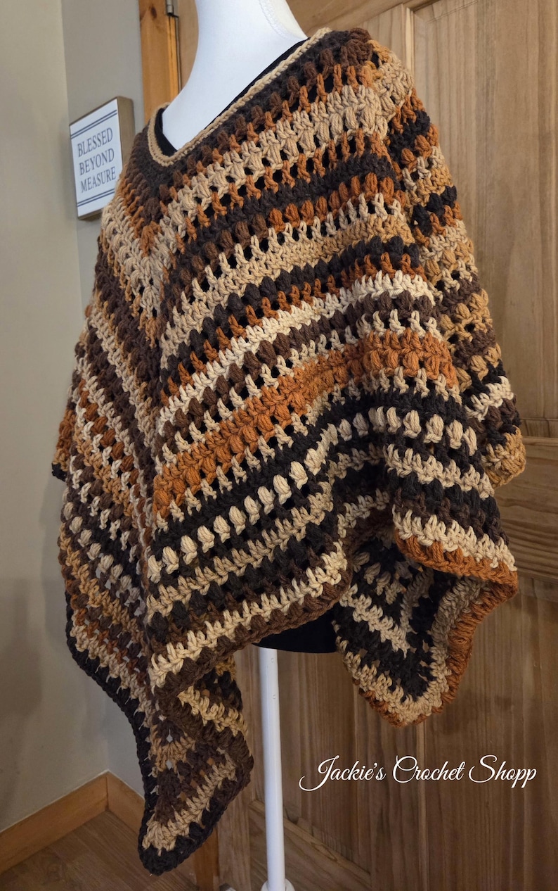 PDF Crocheted 4 Point Poncho, Crochet Pattern - Etsy