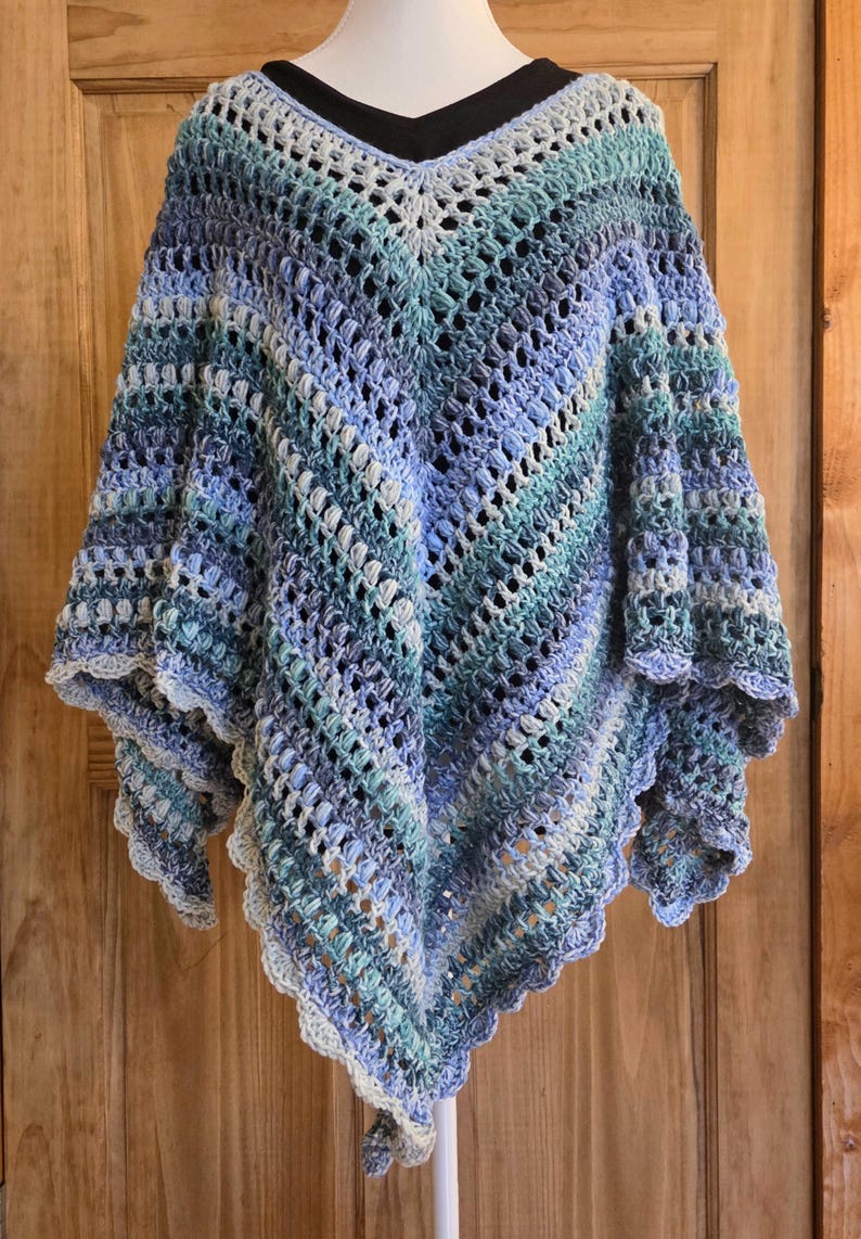 PDF Crocheted 4 Point Poncho, Crochet Pattern - Etsy