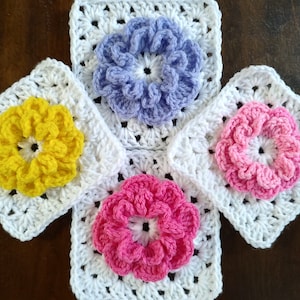 PDF 2 Layer Granny Square Pattern, Flower Granny Square, Granny Square ...